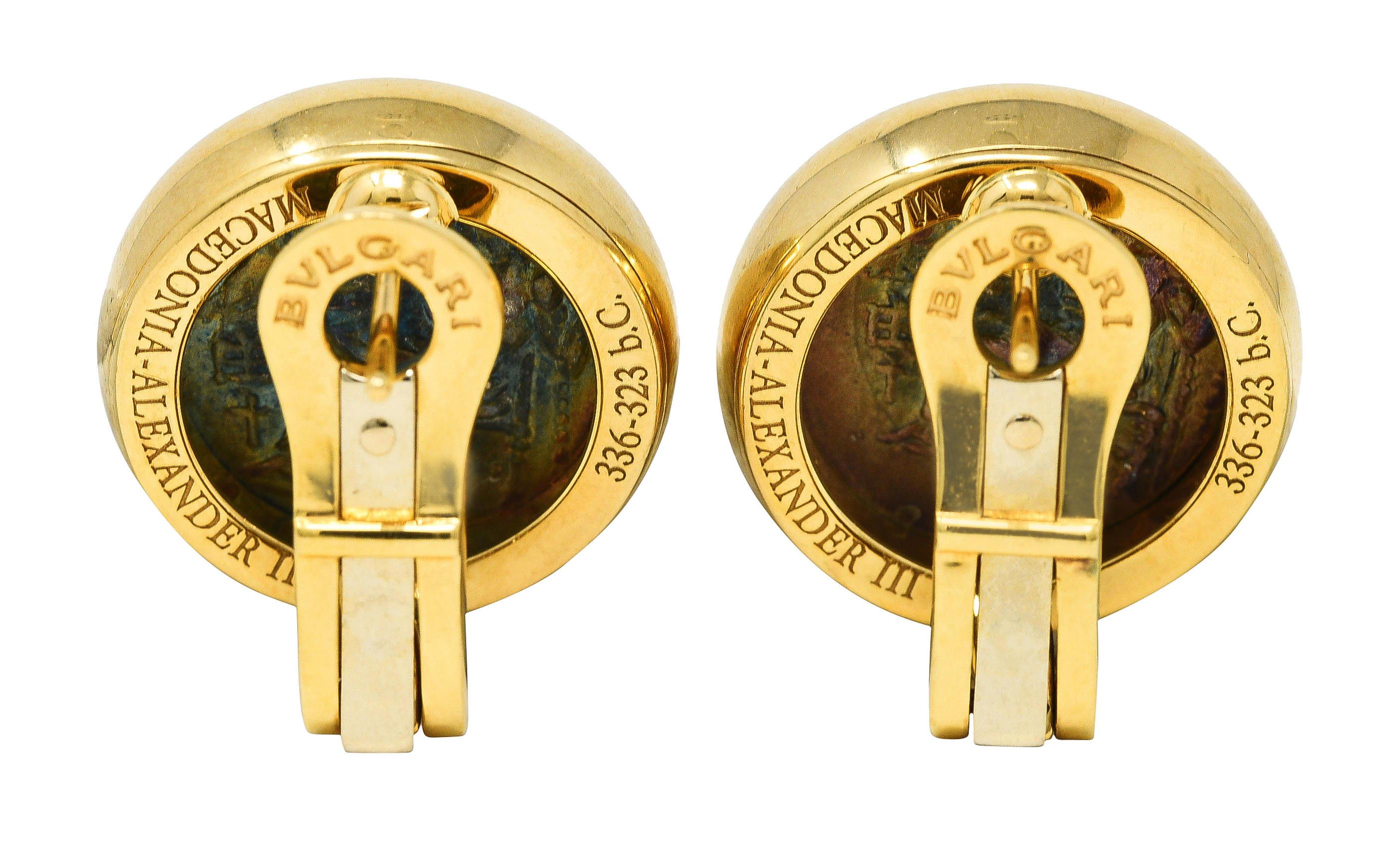 Bulgari Ancient Coin 18 Karat Gold Greek Zeus Alexander Monete Vintage ...
