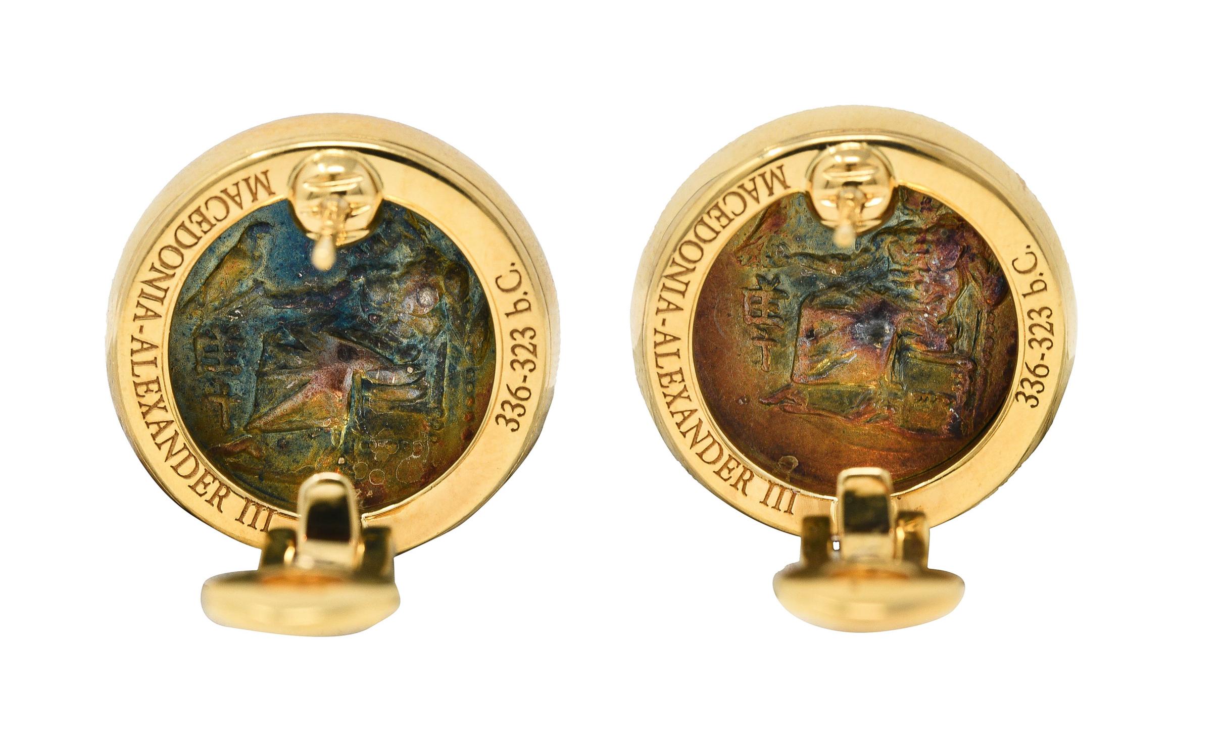 Bulgari Ancient Coin 18 Karat Gold Greek Zeus Alexander Monete Vintage ...