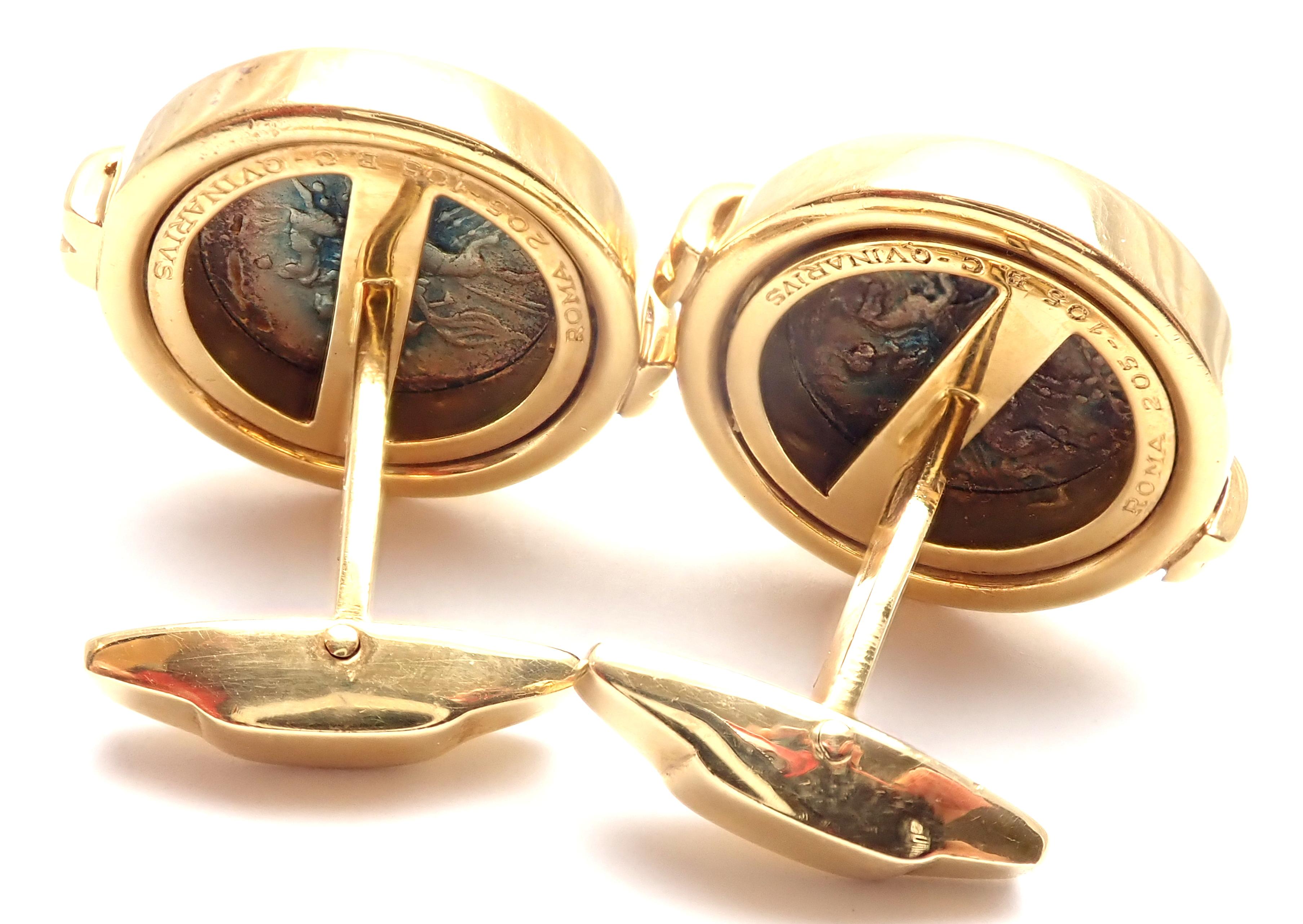 Bulgari Ancient Roman Coin Gold Cufflinks at 1stDibs | roman coin ...