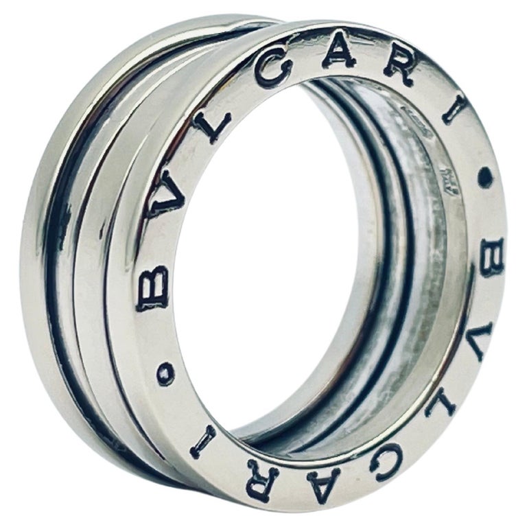 Bulgari B Zero Band Ring in 18k White Gold For Sale at 1stDibs