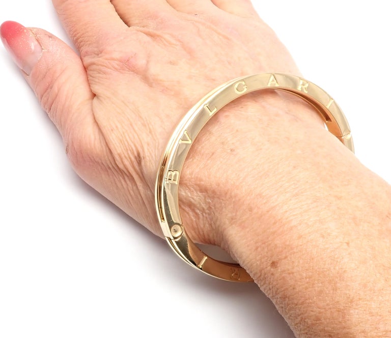 Bulgari B-Zero Yellow Gold Bangle Bracelet at 1stDibs