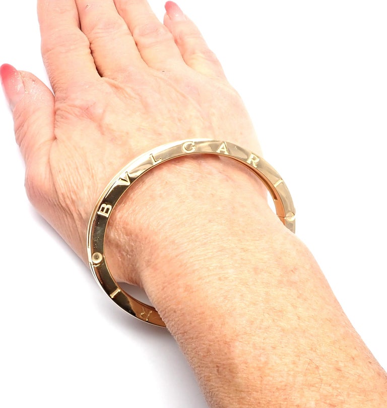 Bulgari B-Zero Yellow Gold Bangle Bracelet at 1stDibs