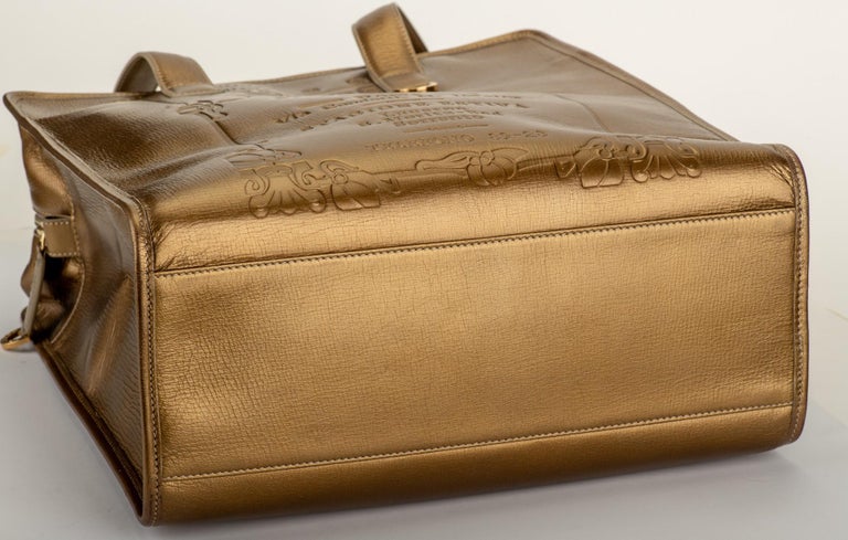 Bulgari Bronze Leather Large Tote Bag at 1stDibs