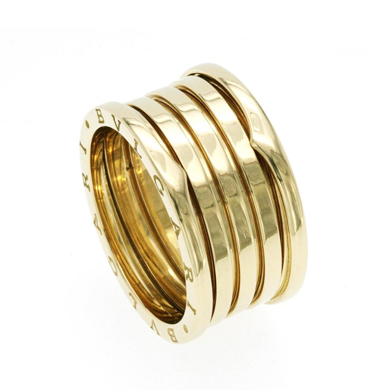 Bulgari Bvlgari B-Zero1 18K Yellow Gold 4 Bands Ring For Sale at 1stDibs