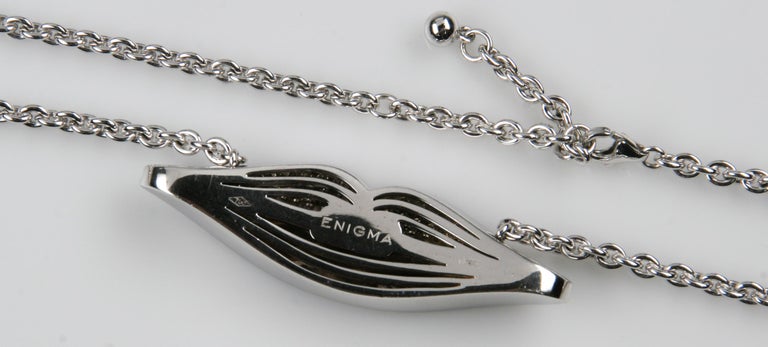 Bulgari Bvlgari Enigma Pave Diamond 18k White Gold Ring and Necklace ...