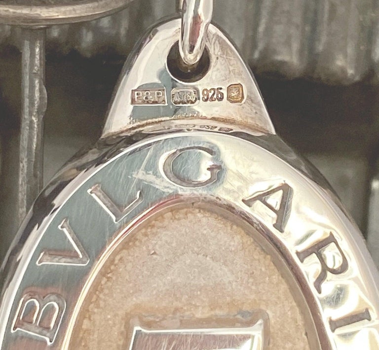 Bulgari Bvlgari Sterling Silver Lucky 7 Keychain For Sale at 1stDibs