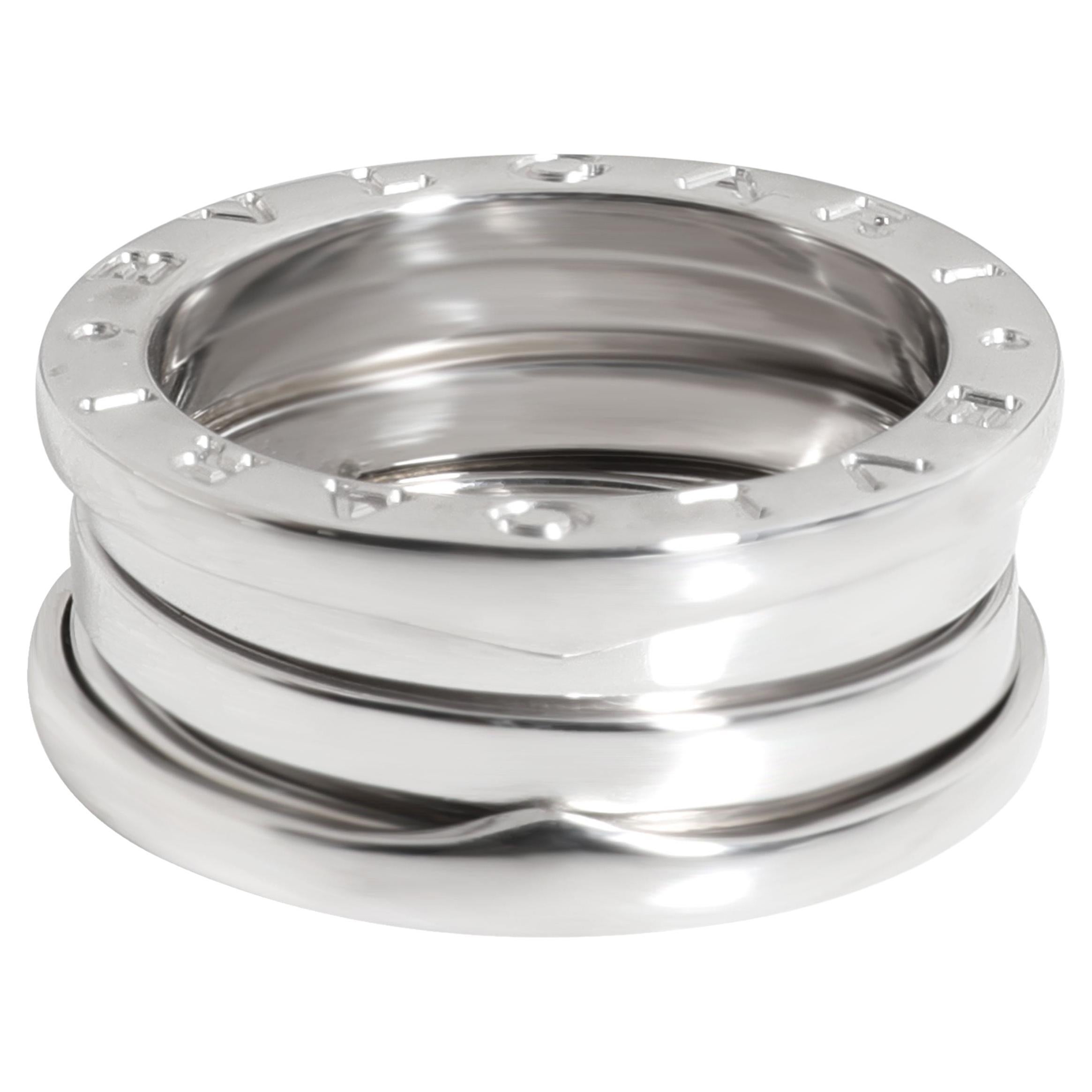 Bulgari 18 Karat White Gold Diamond B.Zero 1 Band Ring at 1stDibs | 52 ...