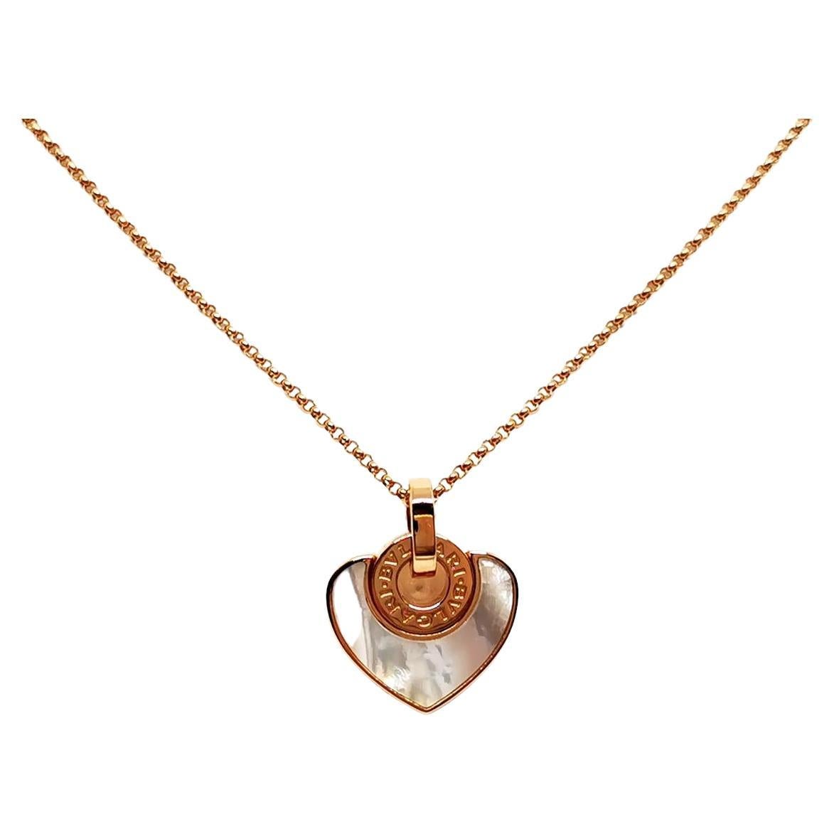 Bulgari Gold and Diamond 'Doppio Cuore' Necklace at 1stDibs