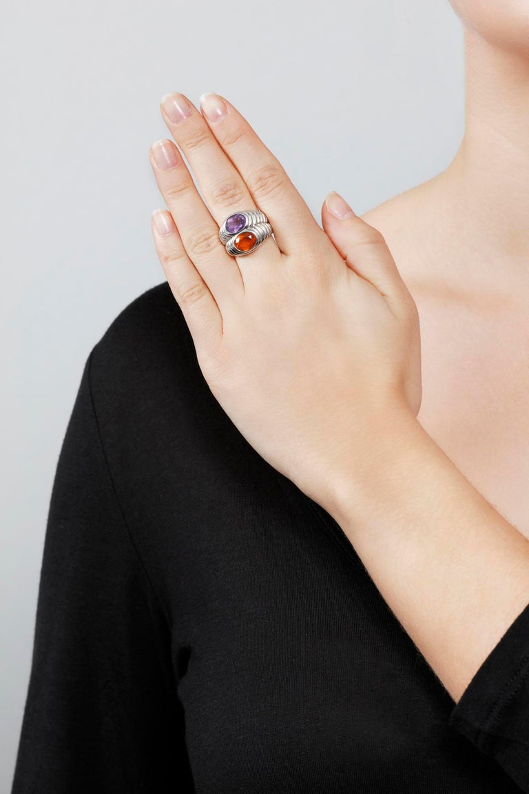 Bulgari Citrine and Amethyst Ring For Sale at 1stDibs
