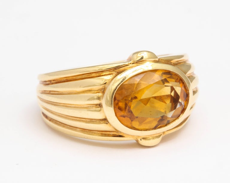 Bulgari Citrine and Gold Ring at 1stDibs | bulgari citrine ring