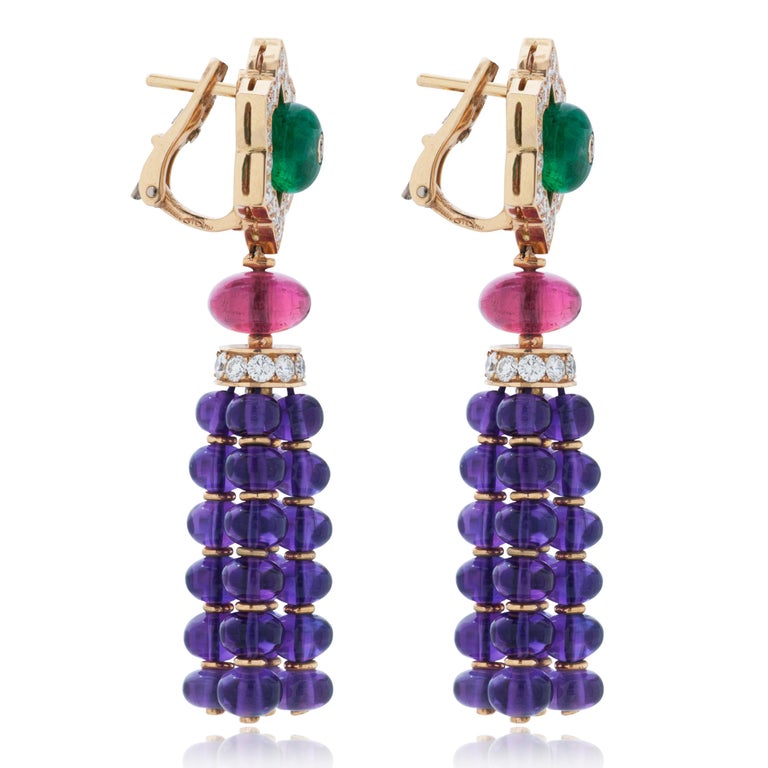 Bulgari Color Treasures Collection Diamond and Multi-Gemstone Earrings ...