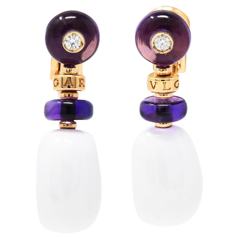 Bulgari Diamond Amethyst Ceramic 18 Karat Rose Gold Mediterranean ...