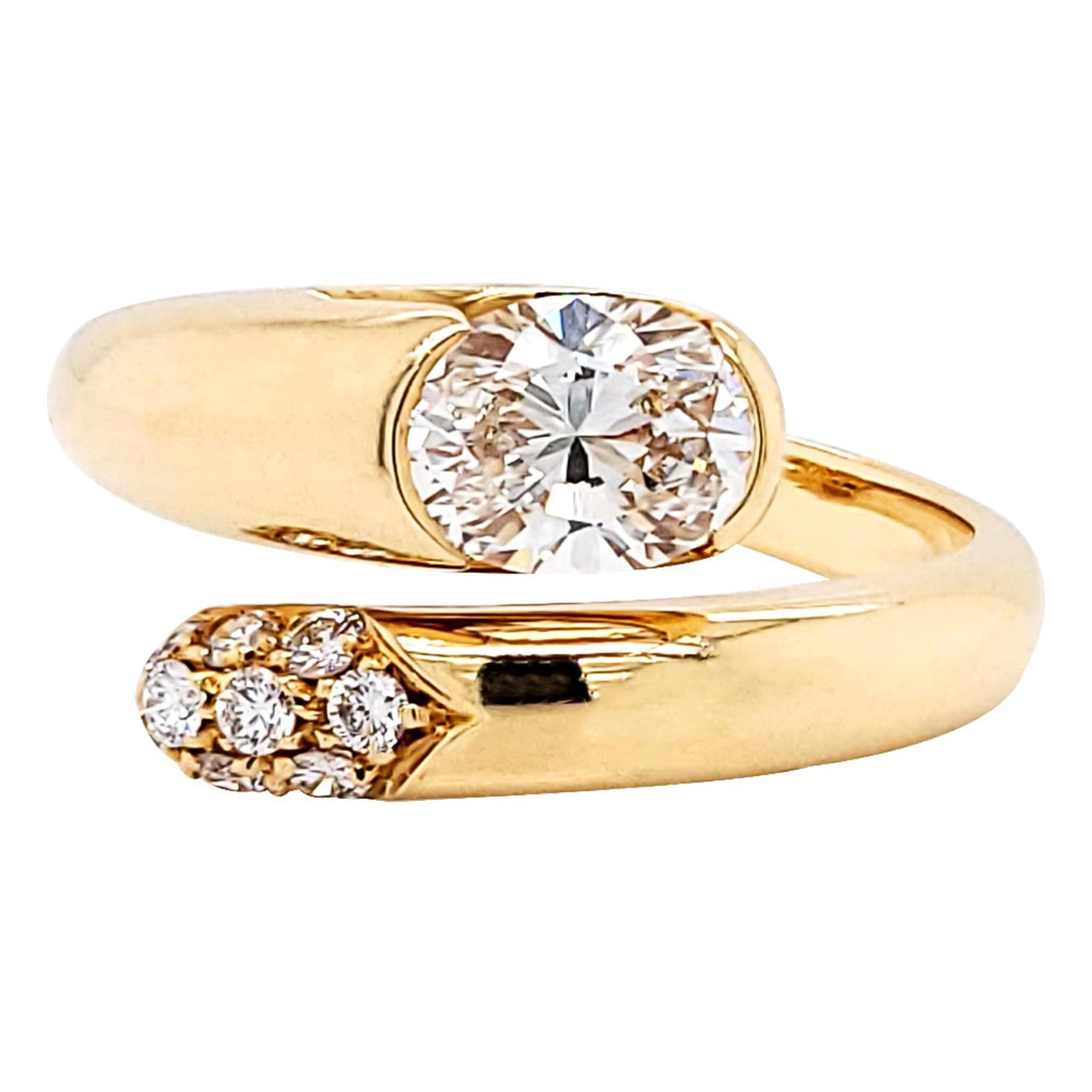Bulgari Diamond Solitaire Gold Vintage Ring at 1stDibs | bulgari ...
