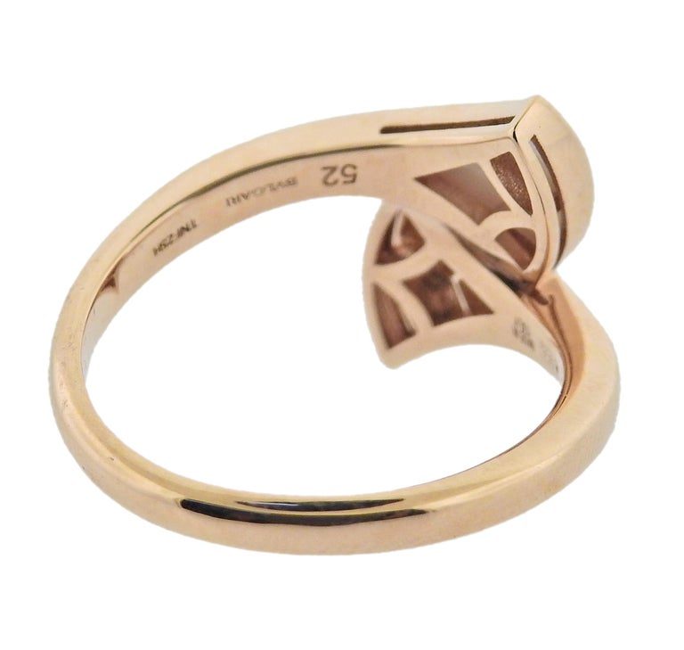 Bulgari Diva's Dream Diamond Mother of Pearl Rose Gold Ring 128746 For ...