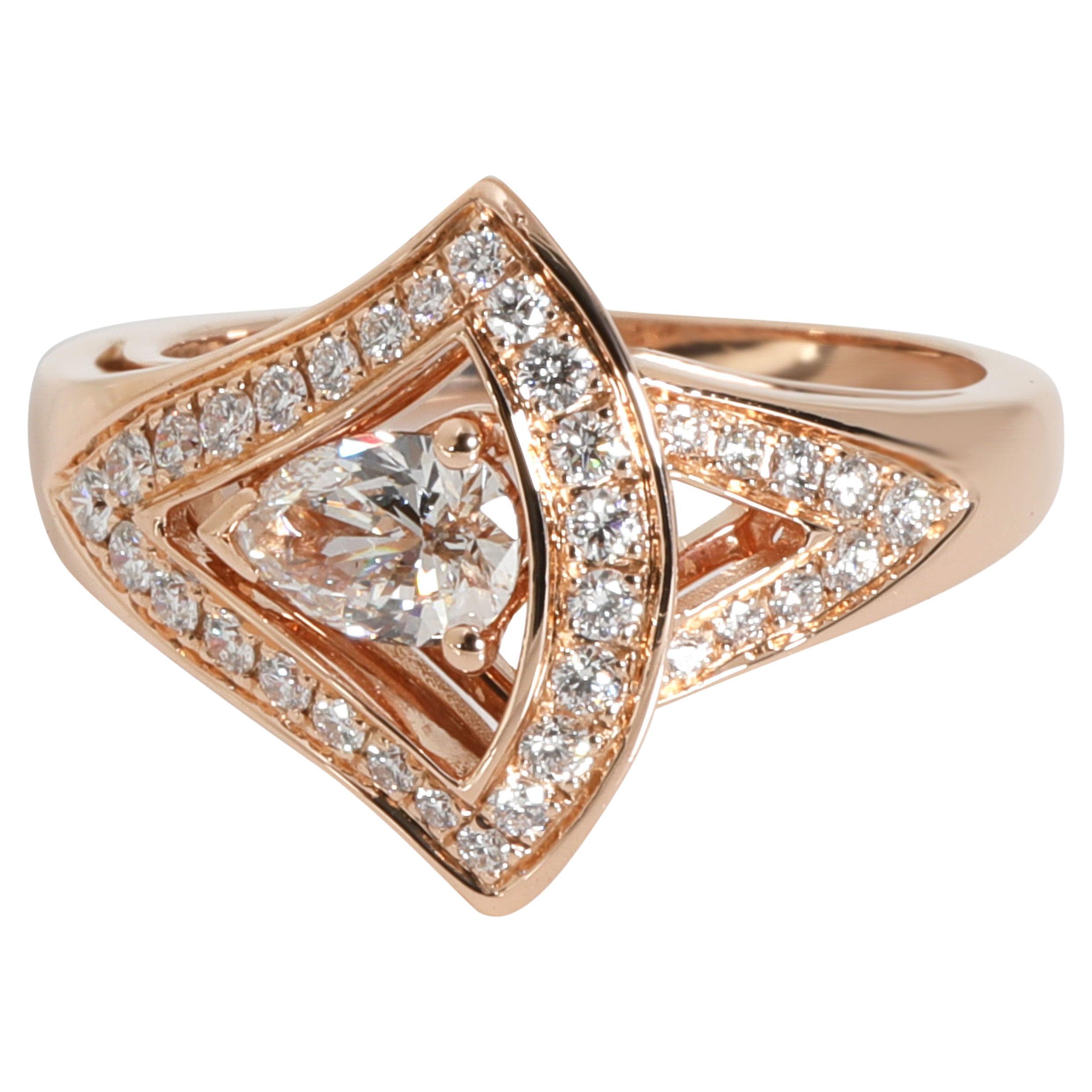 Bulgari Diva Dreams Diamond Rose Gold Ring at 1stDibs | bulgari diva ring