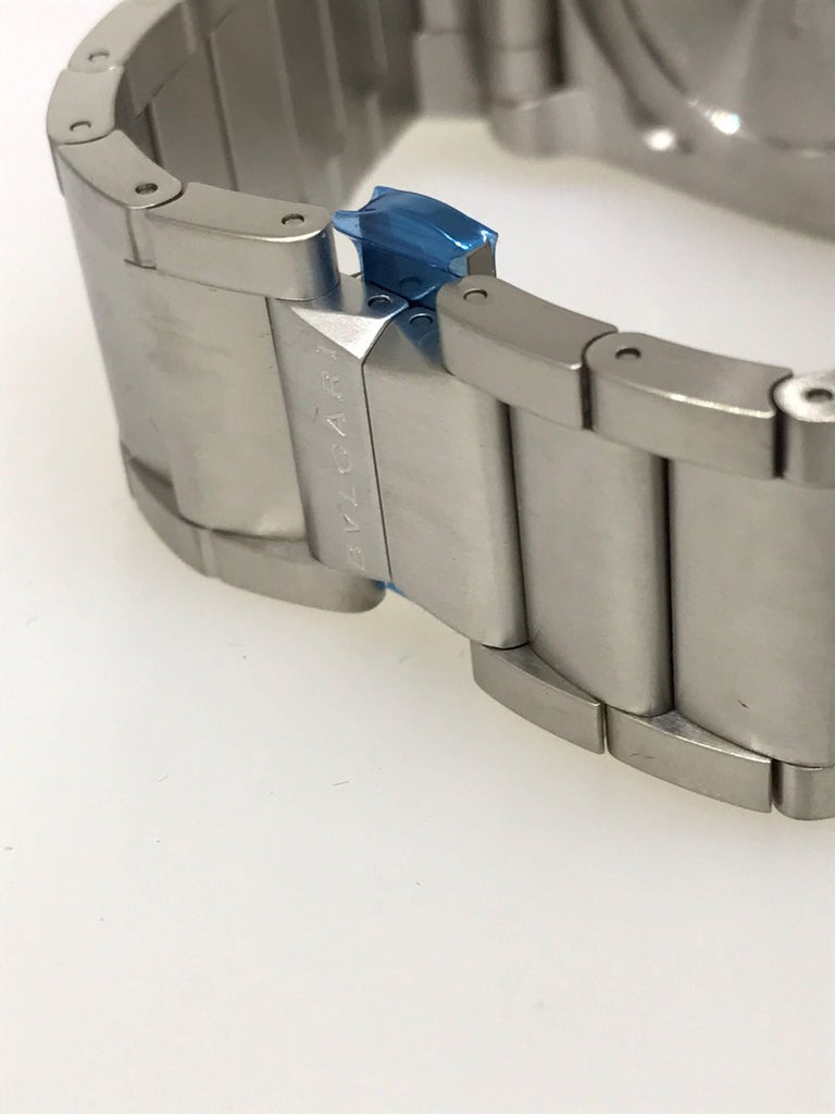 Bulgari Ergon Stainless Steel Automatic Silver Dial Date Bracelet Men's ...