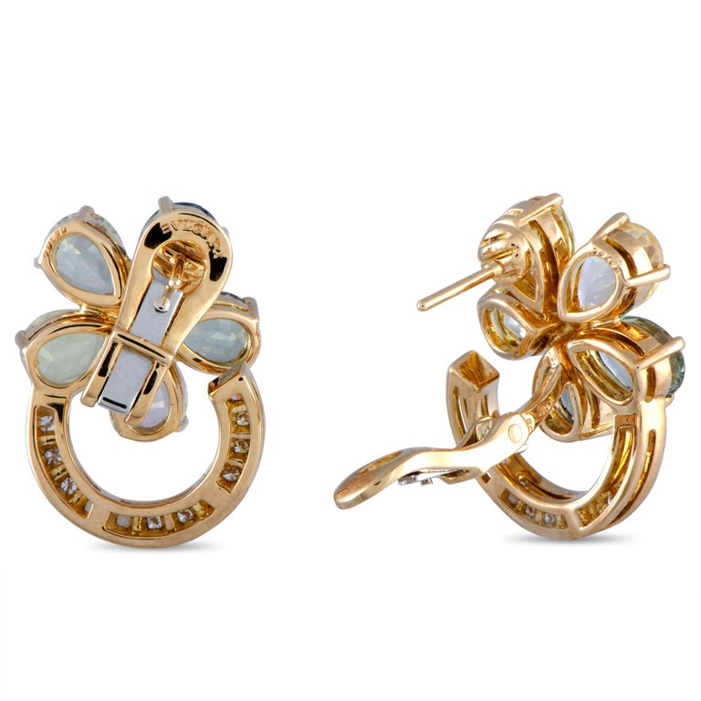 Bulgari Flora Diamond and Multi-Color Sapphire Yellow Gold Flower ...