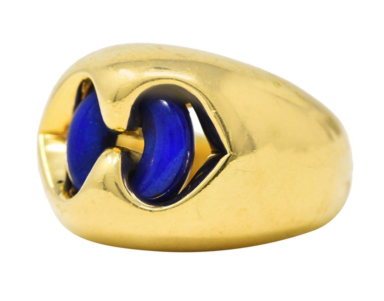 Bulgari French Lapis Lazuli 18 Karat Yellow Gold Abbraccio Vintage ...