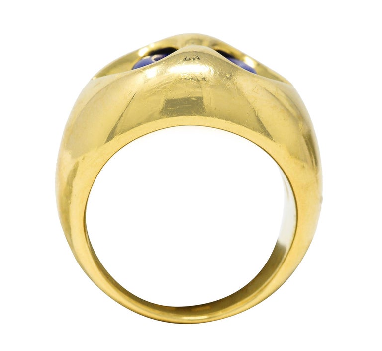 Bulgari French Lapis Lazuli 18 Karat Yellow Gold Abbraccio Vintage ...
