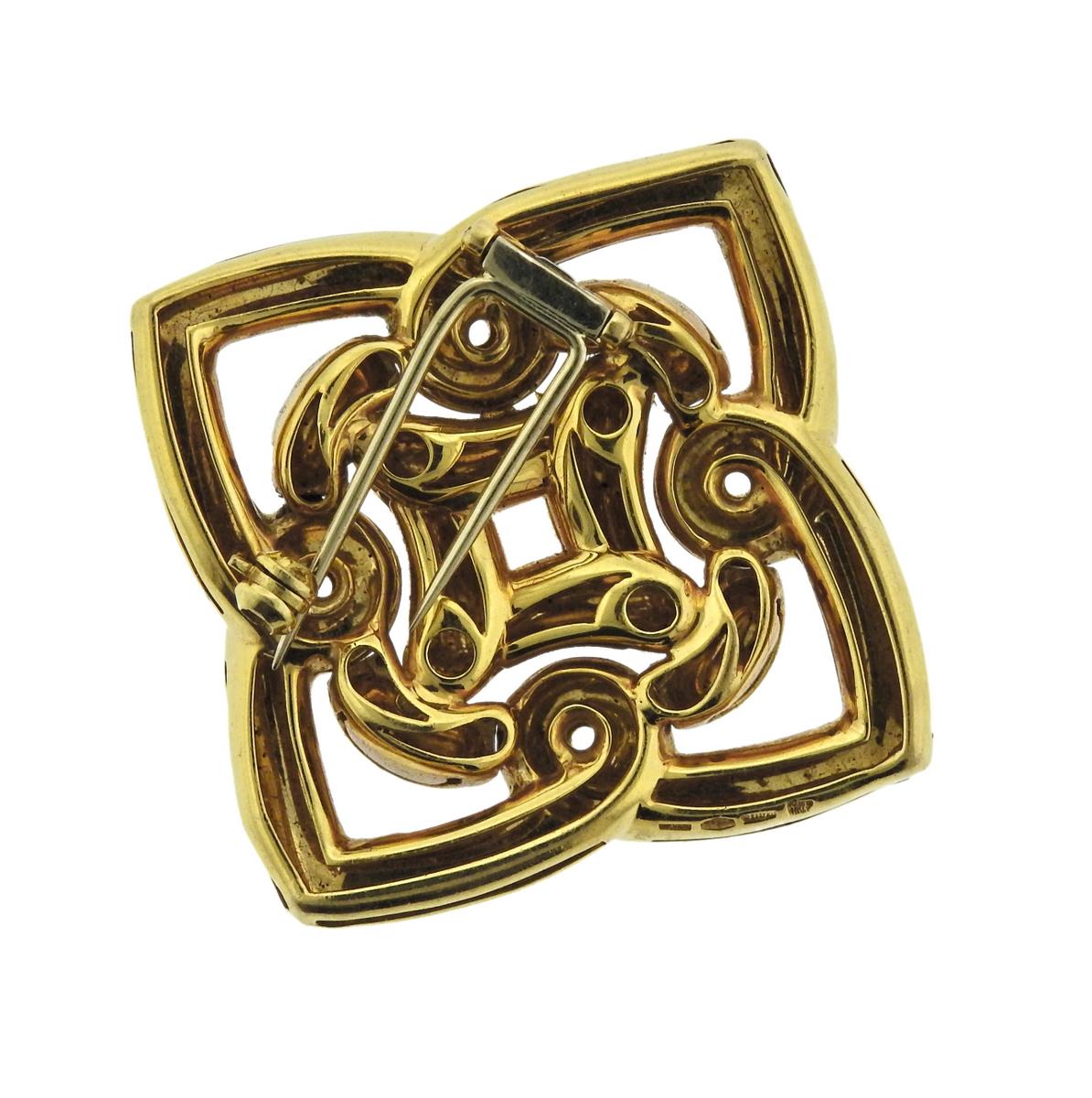 Bulgari Gold Brooch Pin at 1stDibs | wedding bouquet made of brooches ...