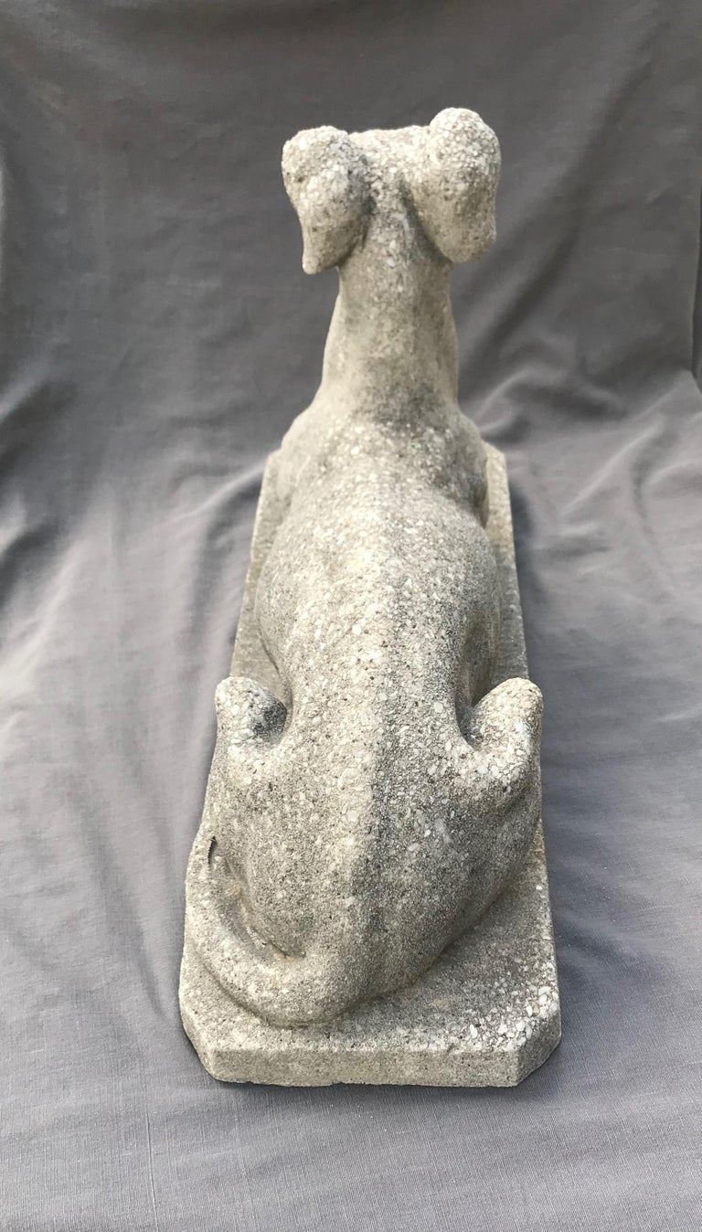 Pair Stone Greyhound Dogs at 1stDibs