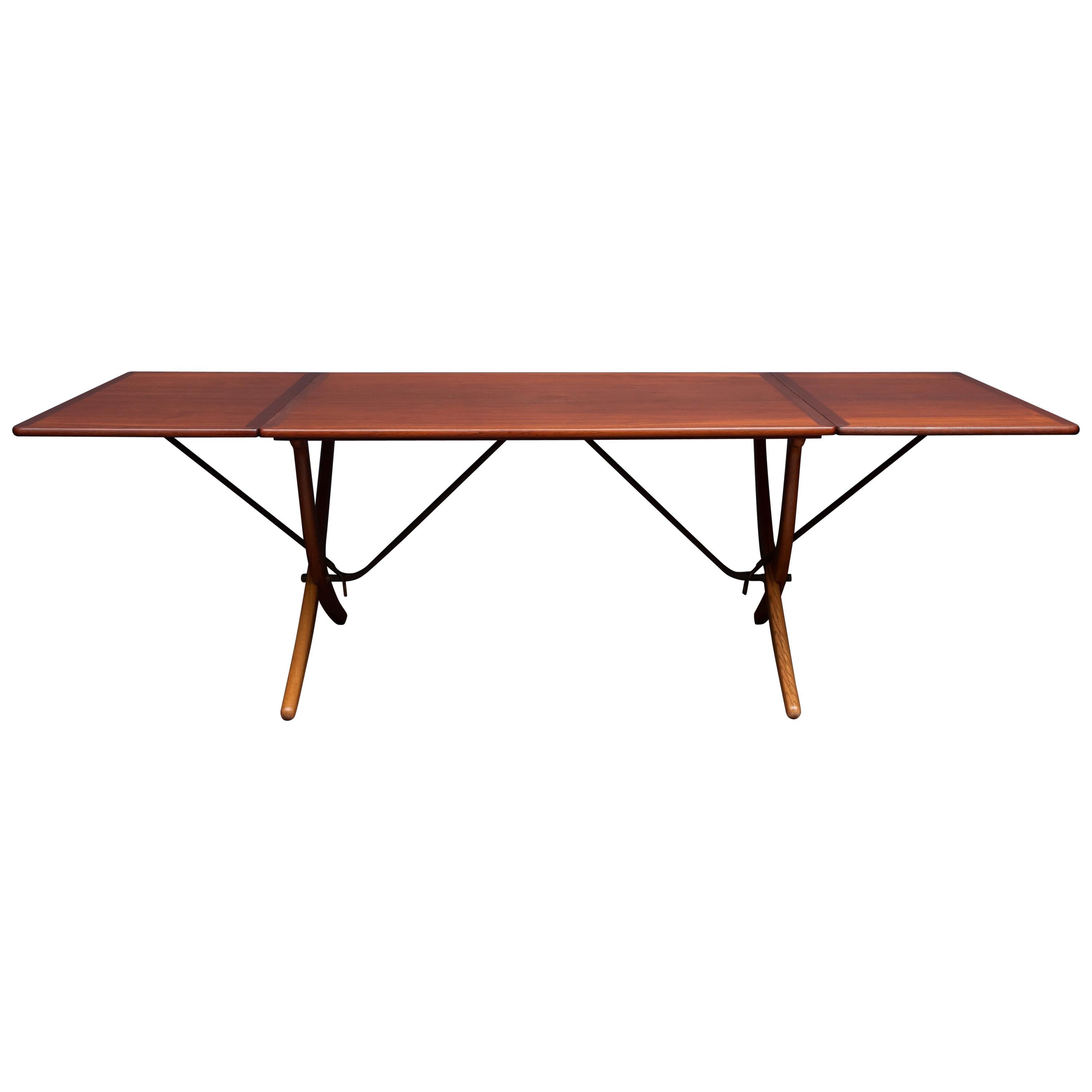 Hans Wegner Sabre Leg Dining Table Model AT-304 at 1stDibs