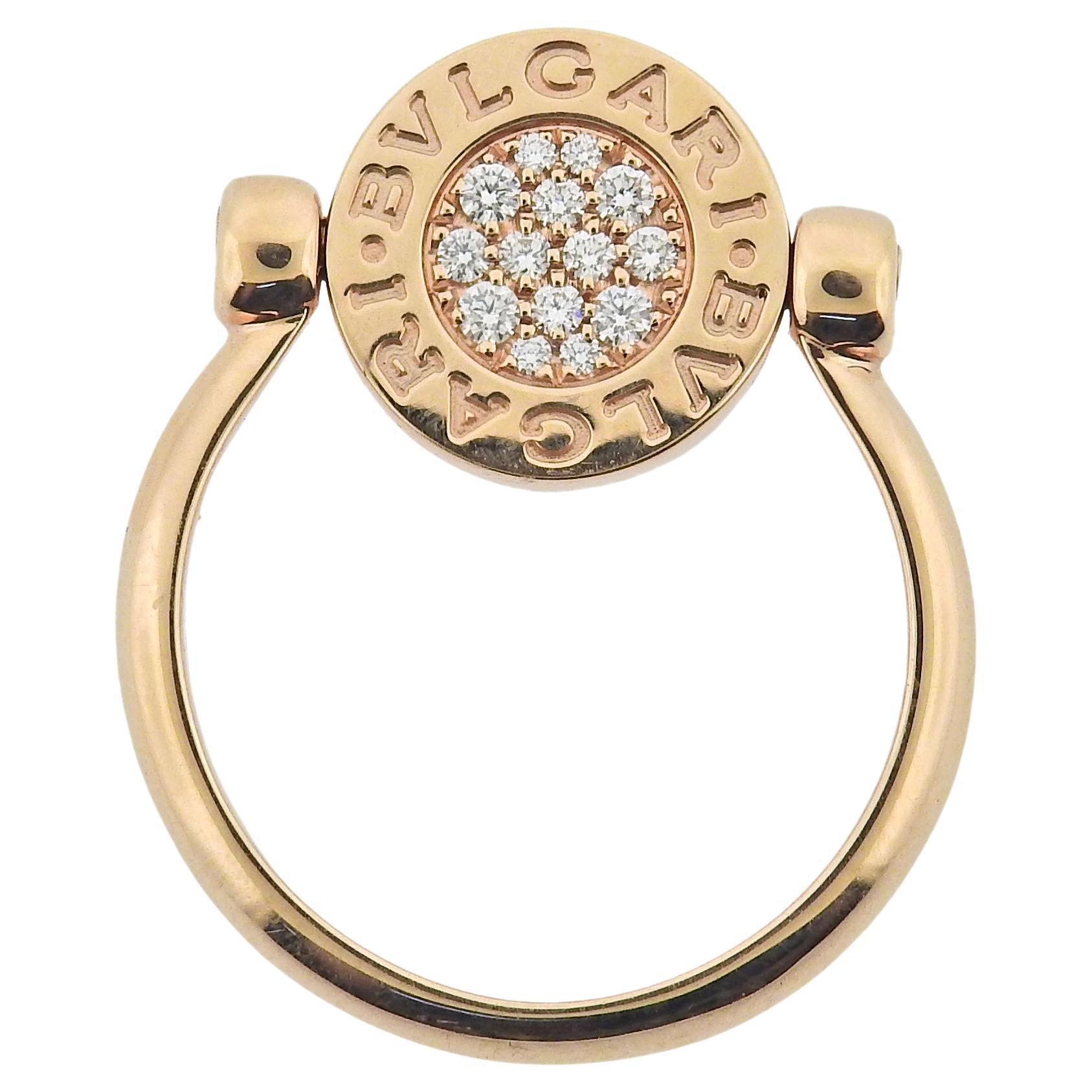 BULGARI Diamond Flip Ring at 1stDibs