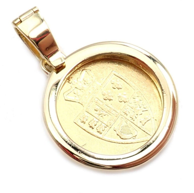 Bulgari King George III Gold Coin Pendant Link Chain Necklace at 1stDibs