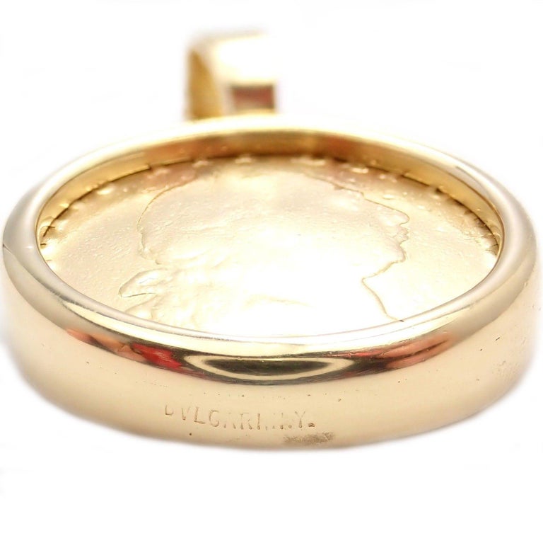 Bulgari King George III Gold Coin Pendant Link Chain Necklace at 1stDibs