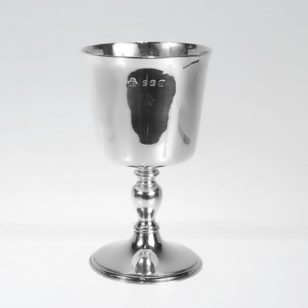 Bulgari Mid-Century Britannia Standard Silver Goblet For Sale at 1stDibs