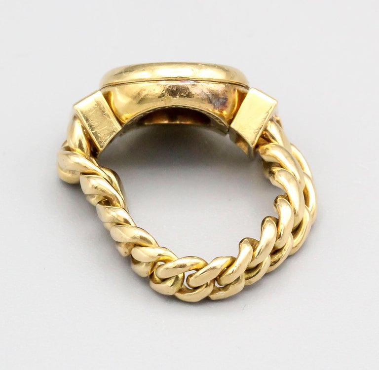 Bulgari Monete Ancient Coin Diamond 18 Karat Gold Flexible Ring at ...