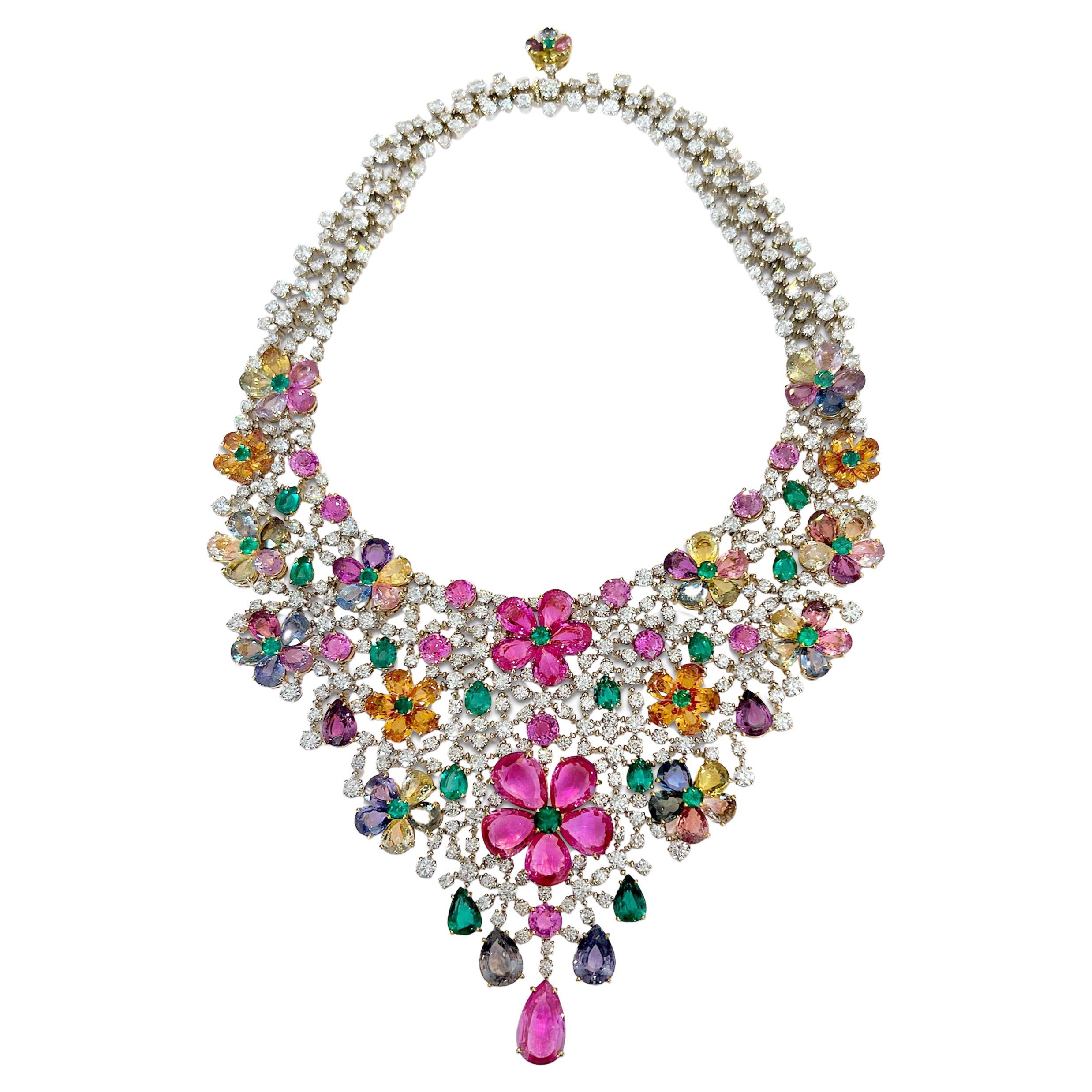 Bulgari Multi-Gemstone Necklace For Sale at 1stDibs