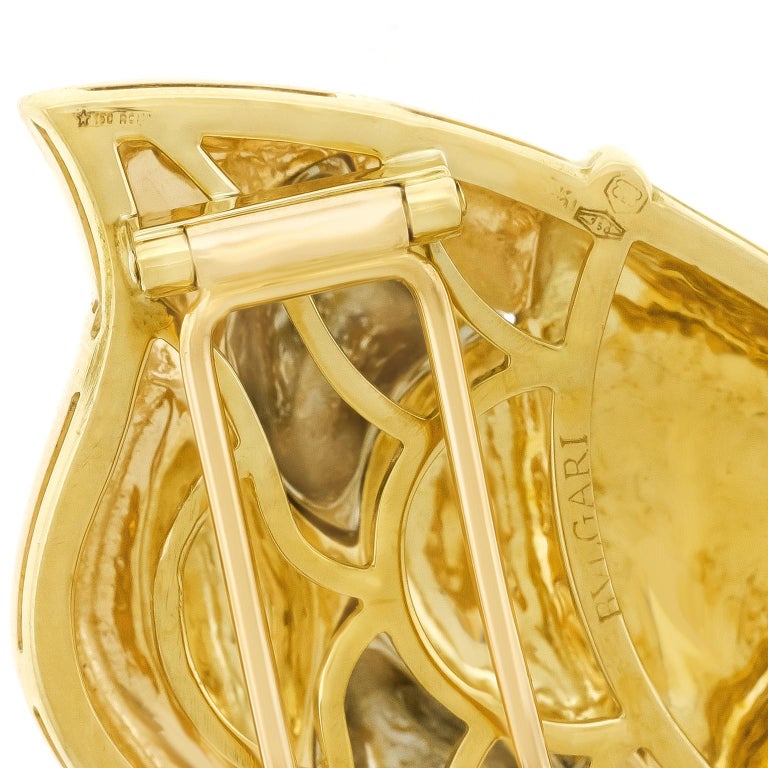 Bulgari “Naturalia” Fish Gold Brooch at 1stDibs