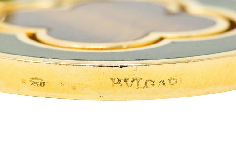 Bulgari Nephrite Jade Tiger's Eye Onyx Mother-Of-Pearl 18 Karat Gold ...