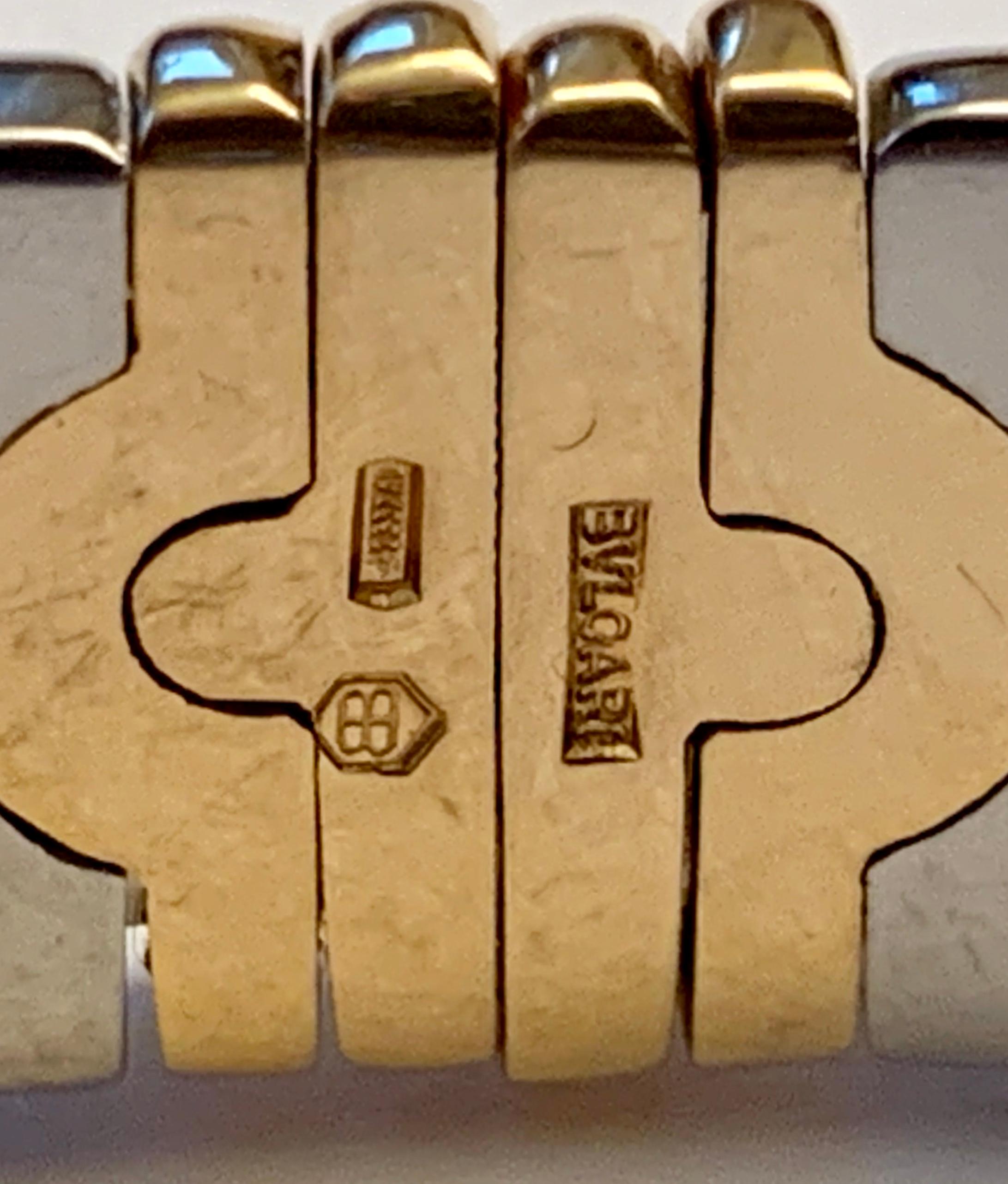 Bulgari Parentesi 18 Karat Yellow Gold and Stainless Steel Choker ...