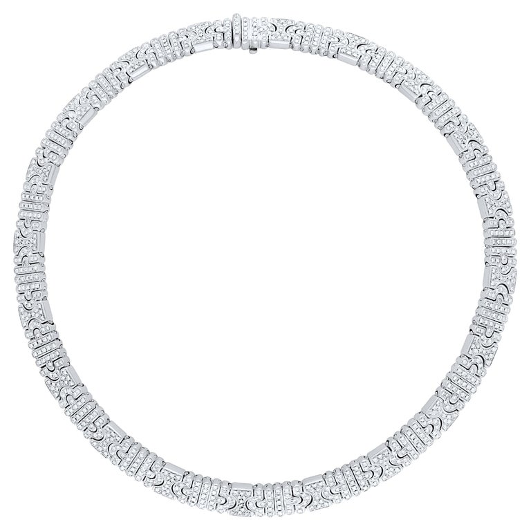 Bulgari Parentesi 8.60 Carats Diamond and White Gold Choker Necklace ...