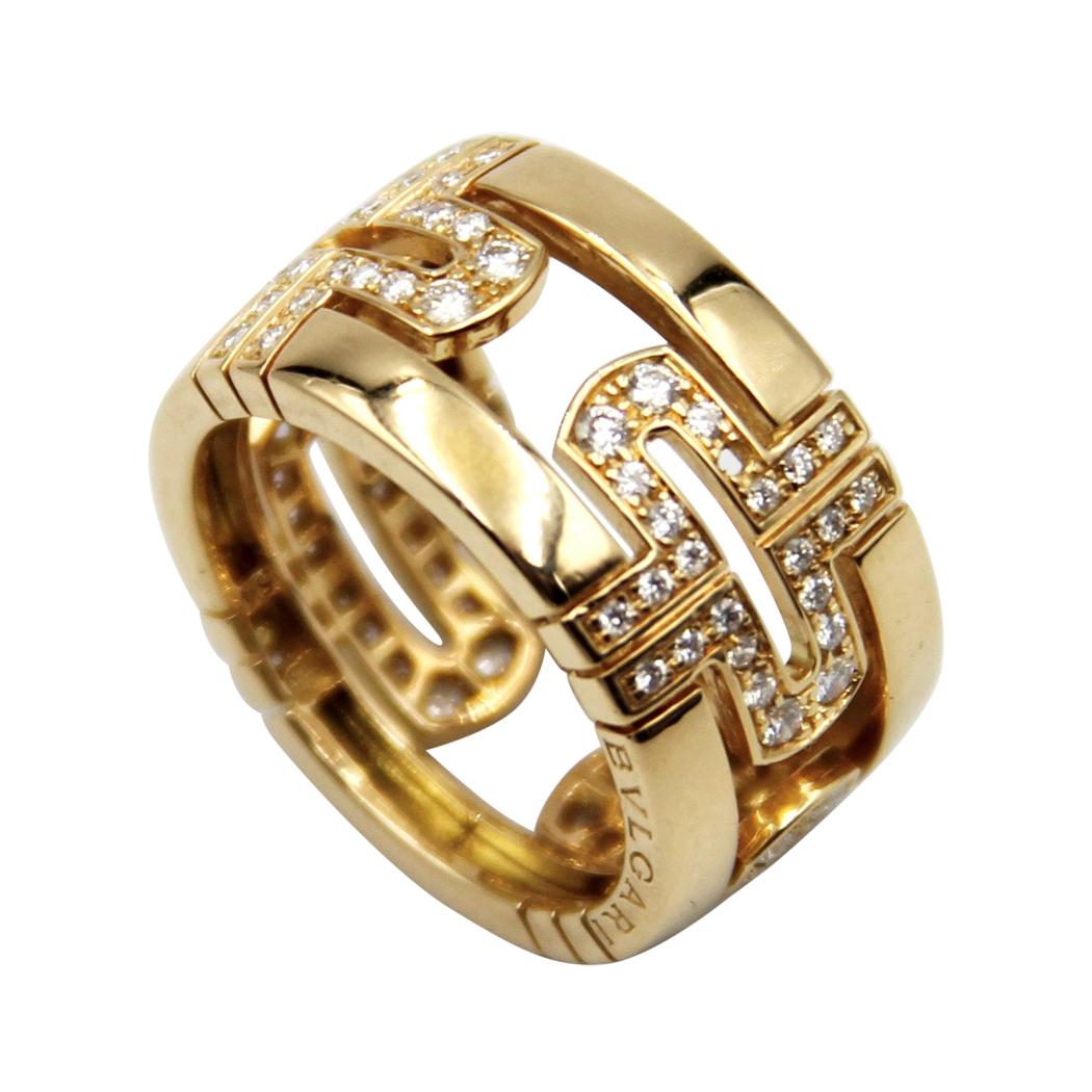 Chanel Diamonds Yellow Gold Band Ring at 1stDibs