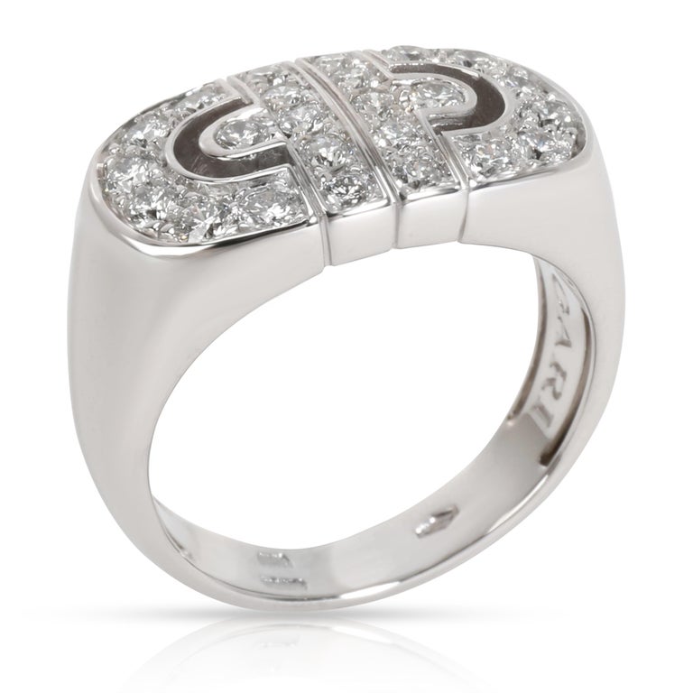 Bulgari Parentesi Diamond Fashion Ring in 18 Karat White Gold 1 Carat ...