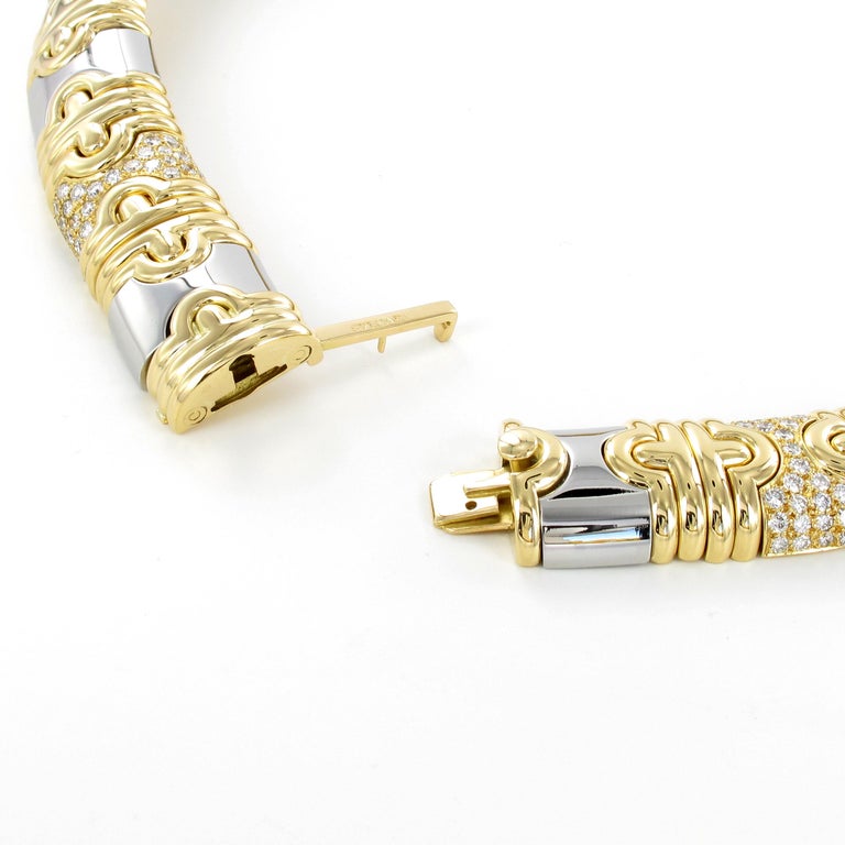 Bulgari Parentesi Set in 18 Karat Yellow Gold and Steel with Diamonds ...