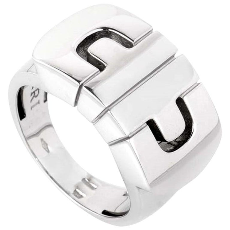 Bulgari Parentesi White Gold Ring at 1stDibs