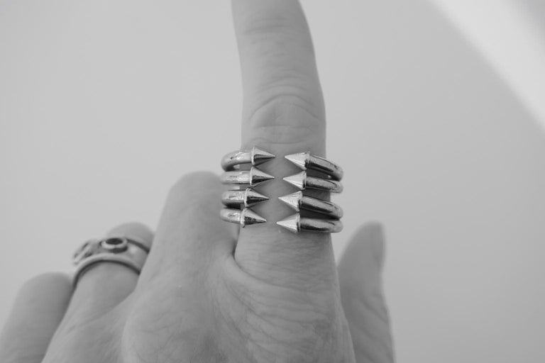Bulgari Platinum Stacking Rings Jewelry, circa 1970 For Sale at 1stDibs