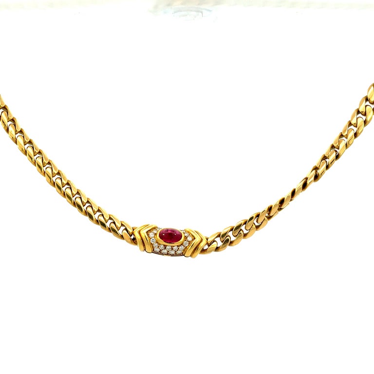 Bulgari Ruby Chain Necklace at 1stDibs