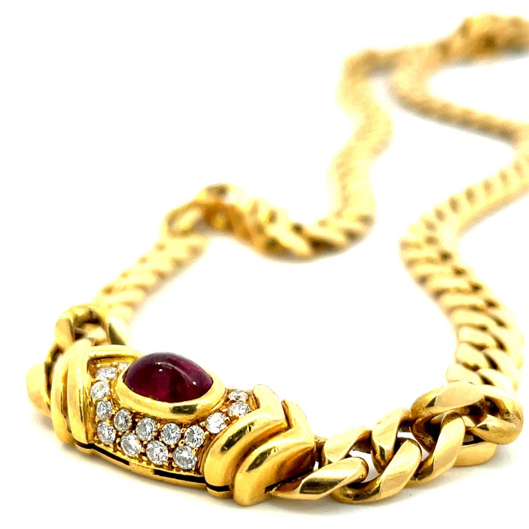 Bulgari Ruby Chain Necklace at 1stDibs