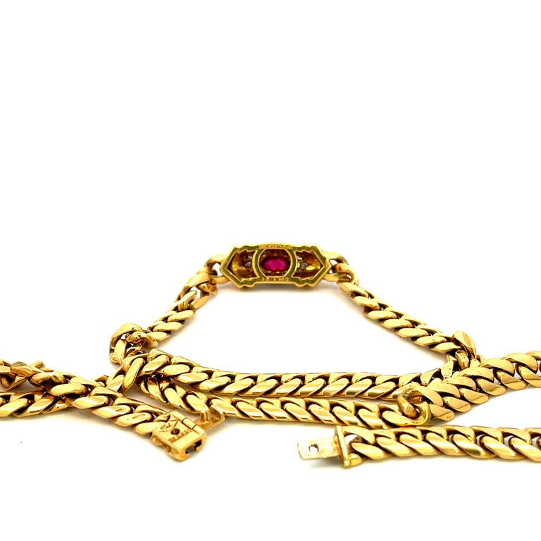 Bulgari Ruby Chain Necklace at 1stDibs