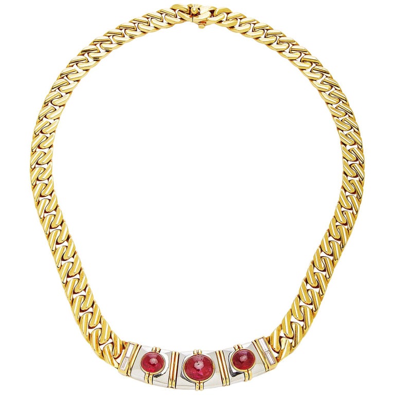 Bulgari Ruby Chain Necklace For Sale at 1stDibs | bvlgari ruby diamond ...