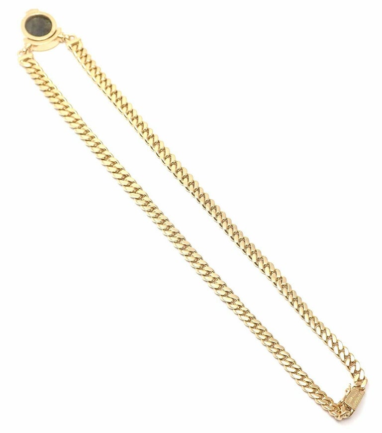 Bulgari Ruby Coin Pendant Yellow Gold Link Necklace at 1stDibs