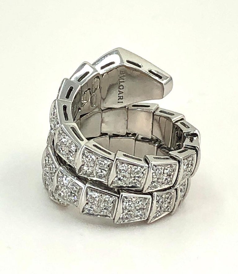 Bulgari Serpenti Diamond Ring at 1stDibs