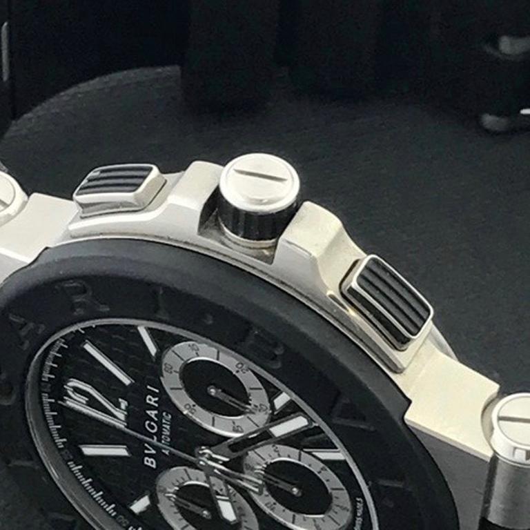 Bulgari Stainless Steel Diagono Chronograph Automatic Wristwatch In ...