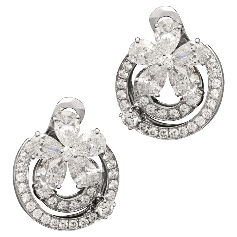 Bulgari - Superbe paire de boucles d'oreilles « Flora Collection » à ...