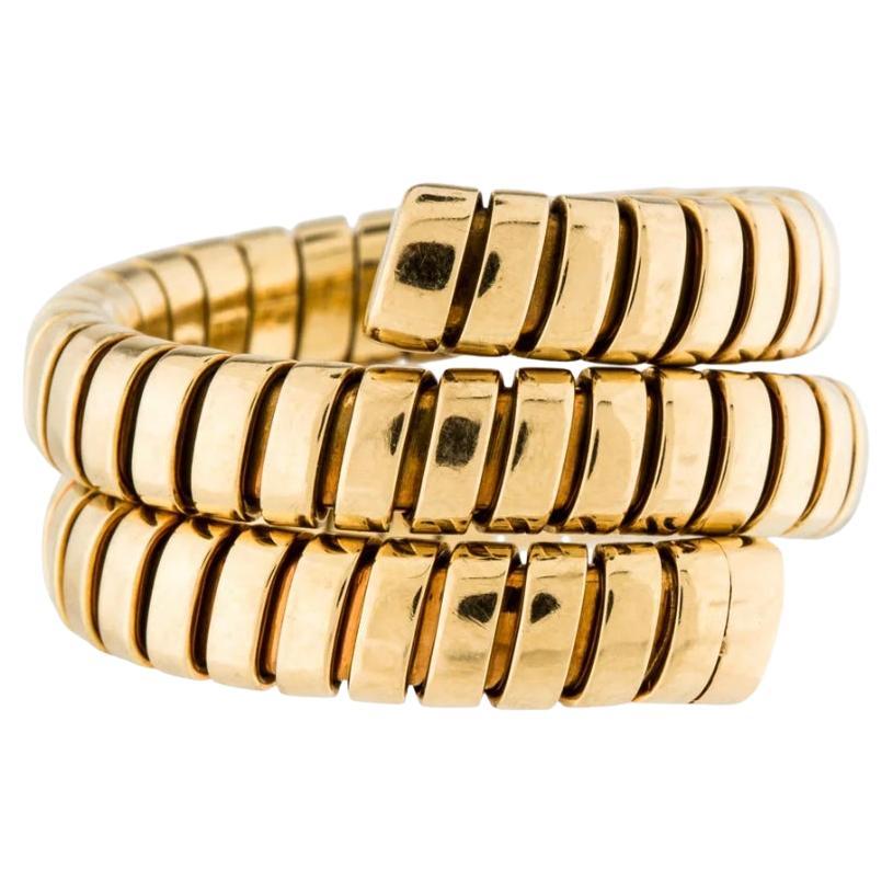 Bulgari Tubogas Gold Ring For Sale at 1stDibs